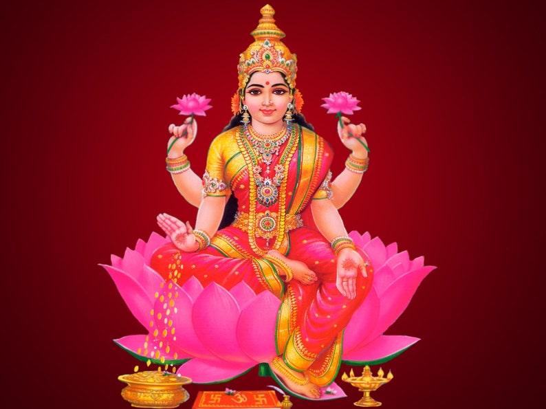 Lakshmi Vinyl Sticker Decal Full Color Hindu Car Laptop God Occult ...