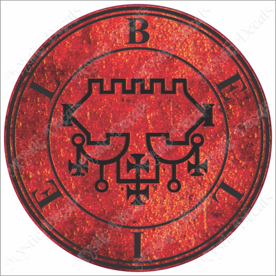 68. Seal of Beliel Round Decal Vinyl Sticker Decal Full Color Goetia ...