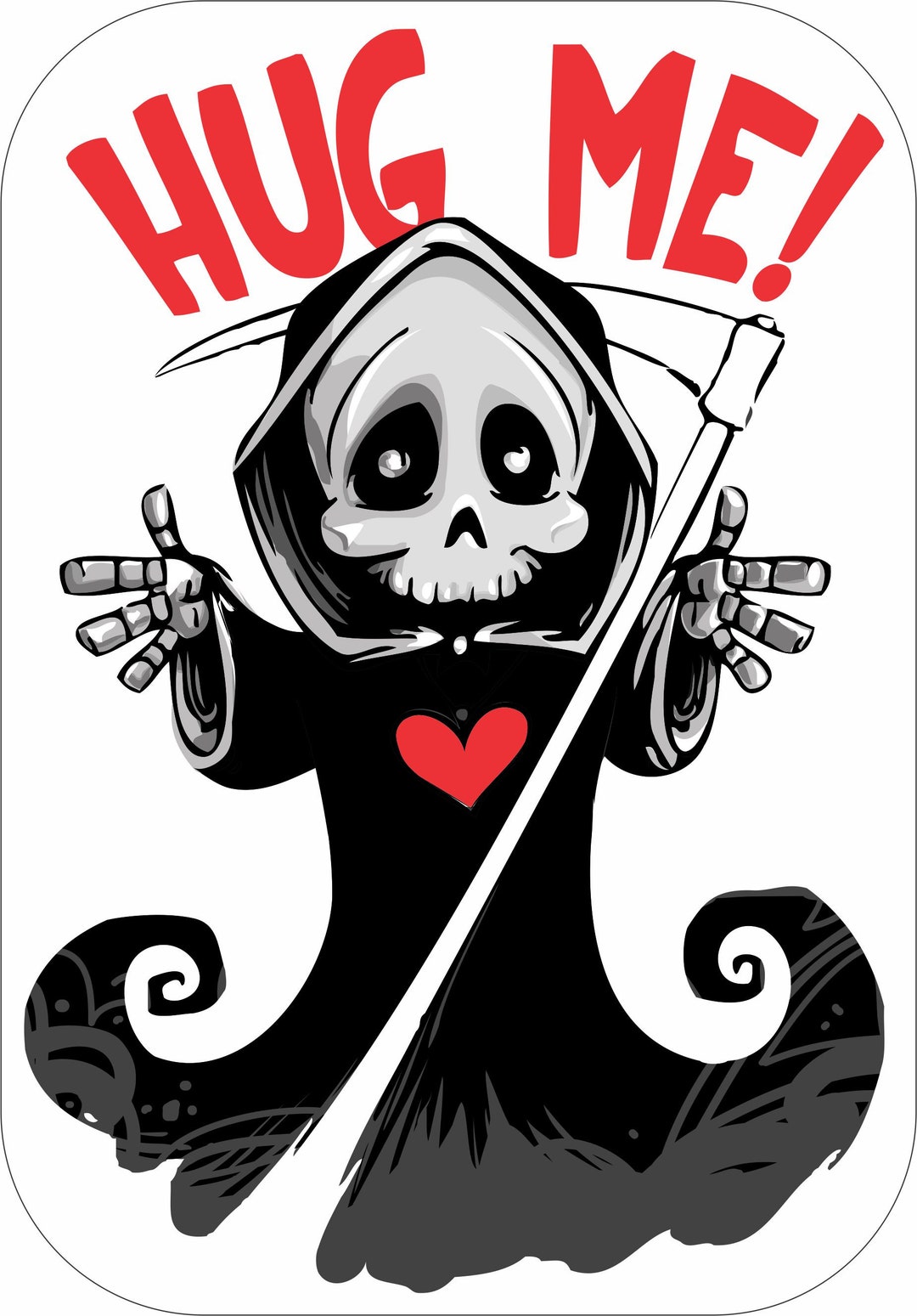Cute Death - Vinyl Sticker Decal - Voodoo Occult Magick - Etsy