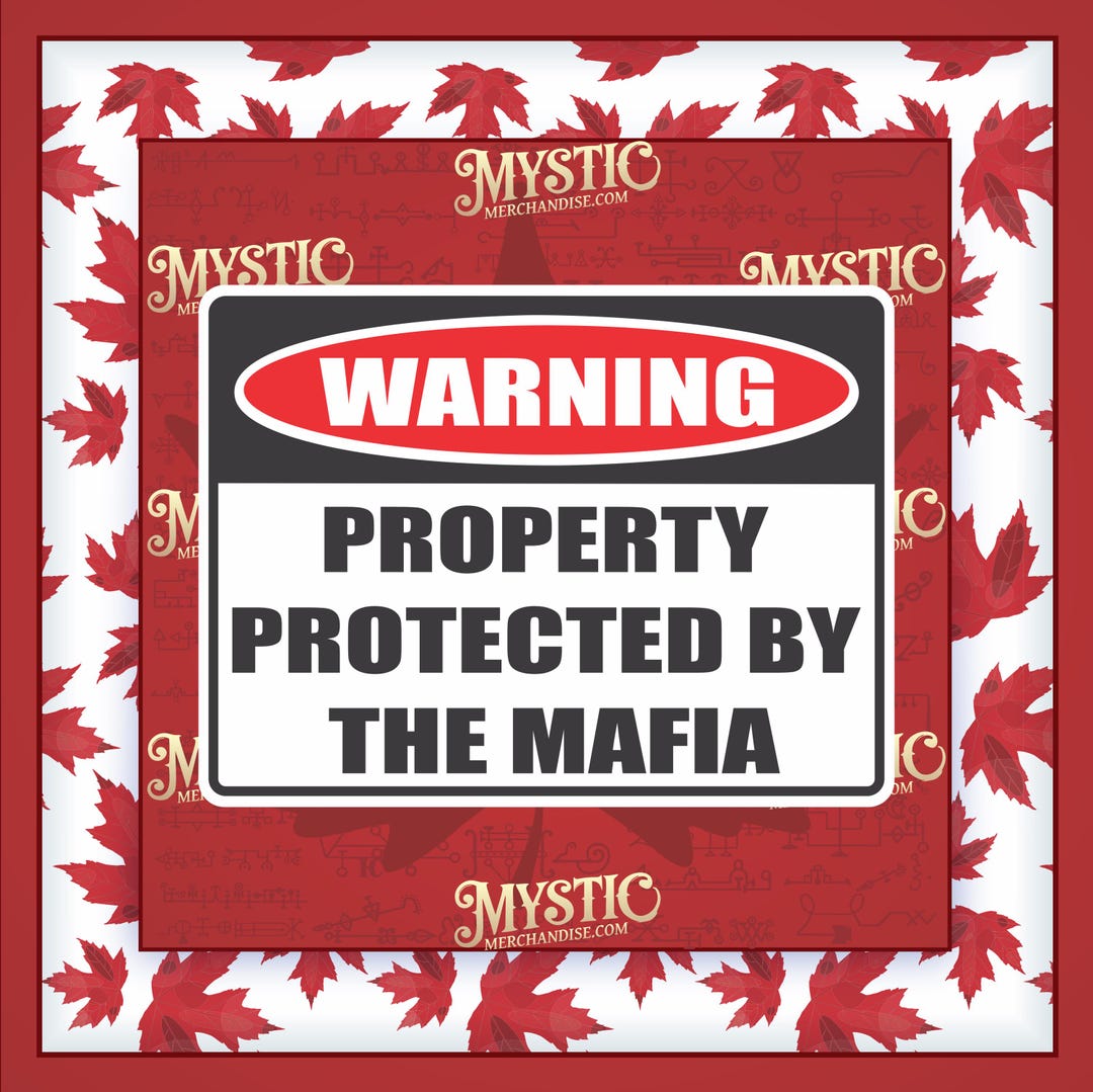 Funny Warning Sign - Vinyl Sticker Decal - PROPERTY PROTECTED by the ...