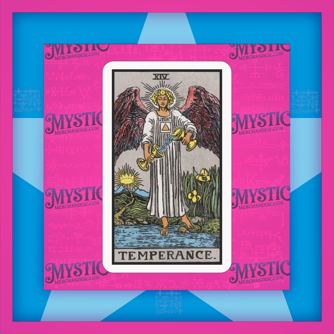 Temperance Tarot Card - Vinyl Sticker Decal - Full Color CAD Cut Car ...