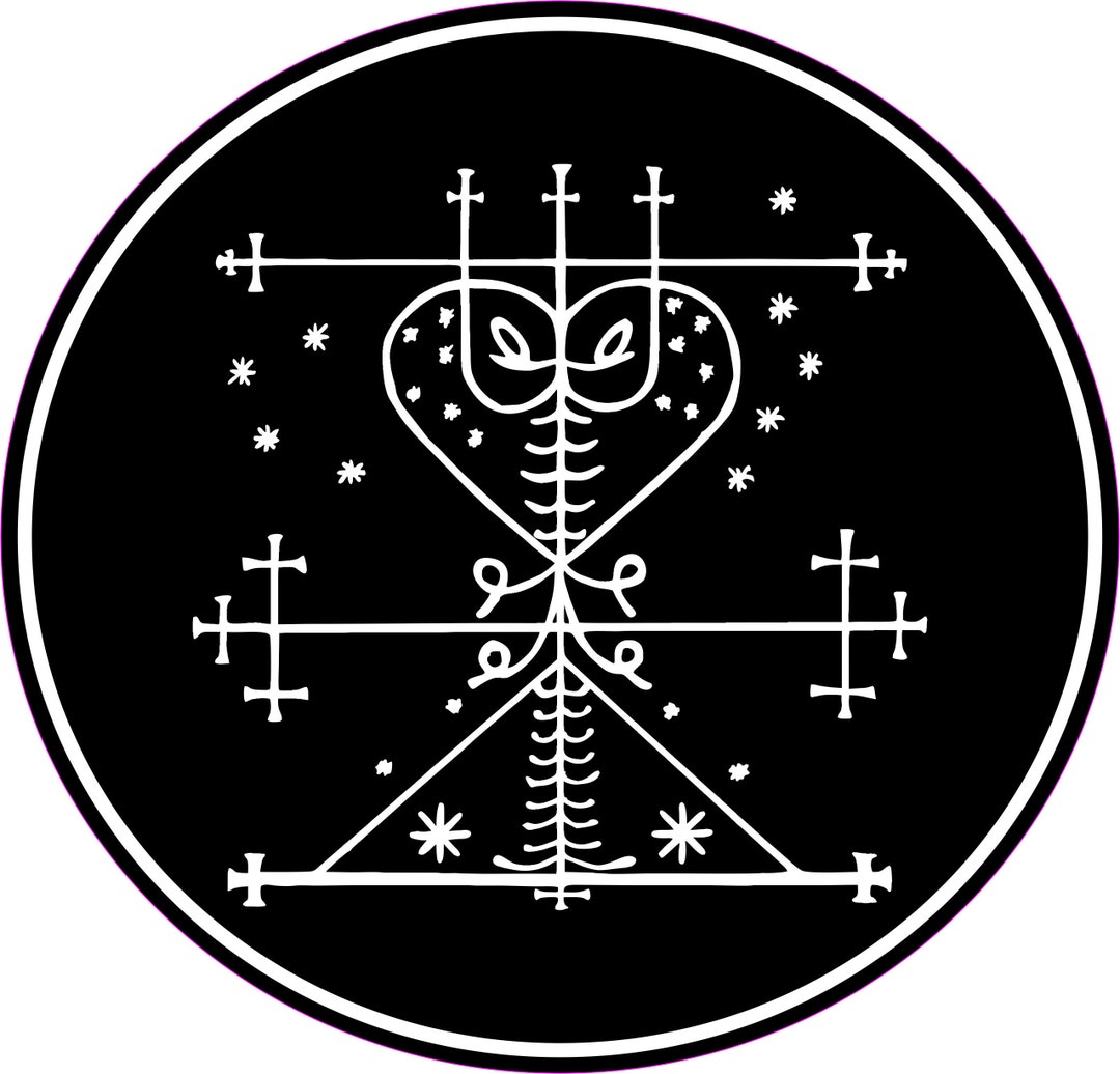 Maman Brigitte Sigil Veve - Vinyl Sticker Decal - Voodoo Black and ...