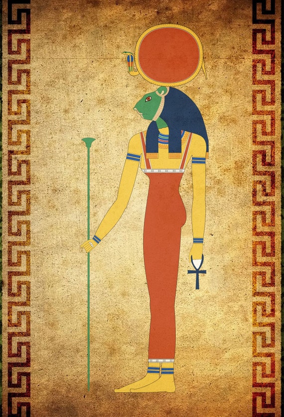 Sekhmet Sekhet Sakhet Sachmis Vinile Sticker Decal Full | Etsy