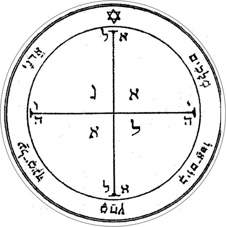 18. Fourth Pentacle of Mars - Seal of Solomon- Vinyl Sticker Decal ...