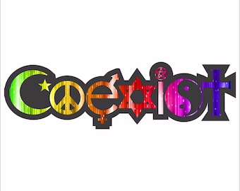 Coexist Sticker - Etsy