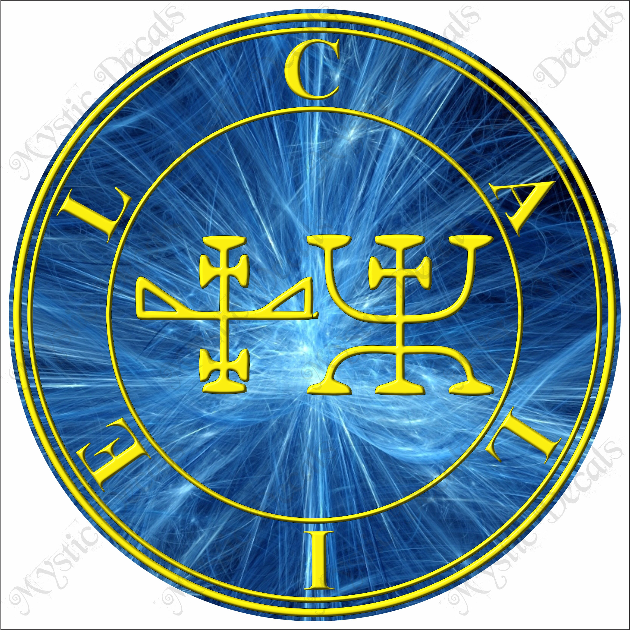 18 Caliel Angel Sigil Vinyl Sticker Decal Full Color God Occult