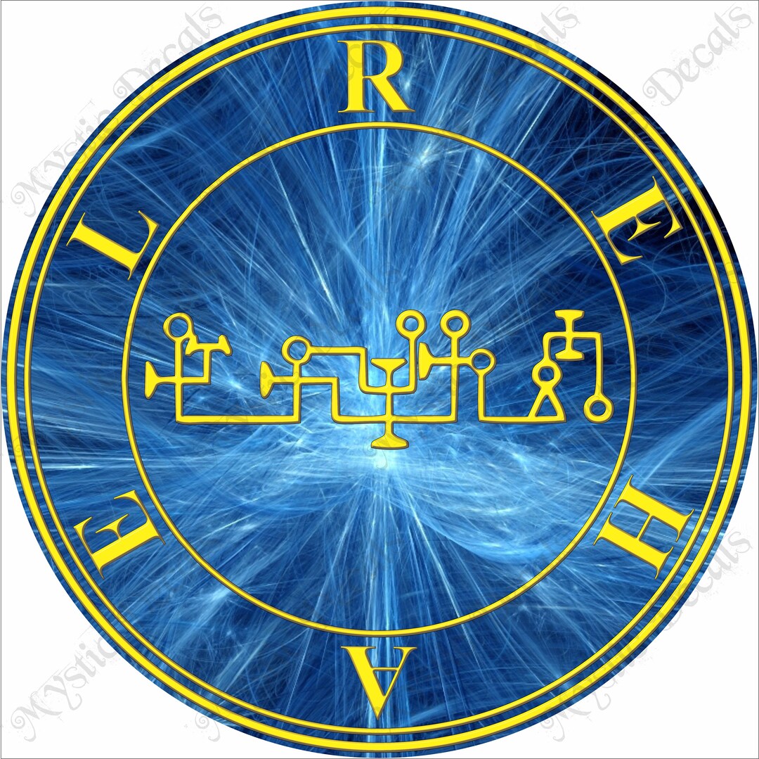 39 Rehael Angel Sigil Vinyl Sticker Decal Full Color God Occult