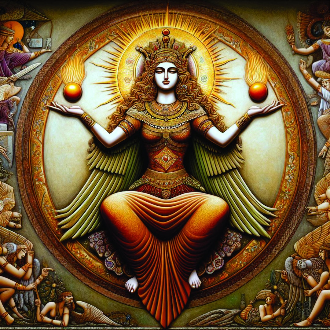 The Canaanite Goddess Shapash - Goddess of the Sun, Associated With Light and Justice - Vinyl ...