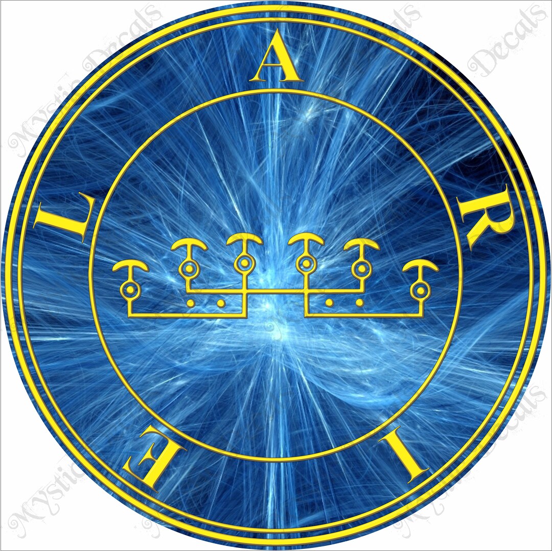 46. Ariel Angel Sigil Vinyl Sticker DECAL Full Color God, Occult ...