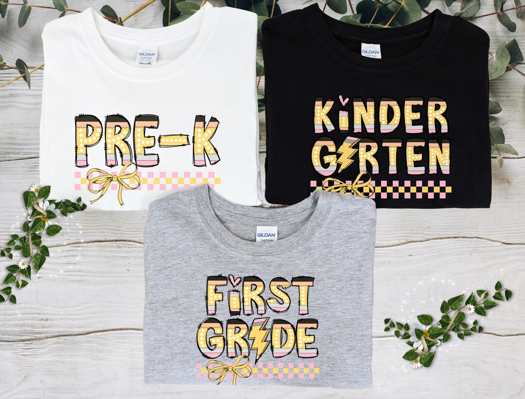 Teacher Grade Level Shirts, Preschool Kinder First Second Third Fourth ...