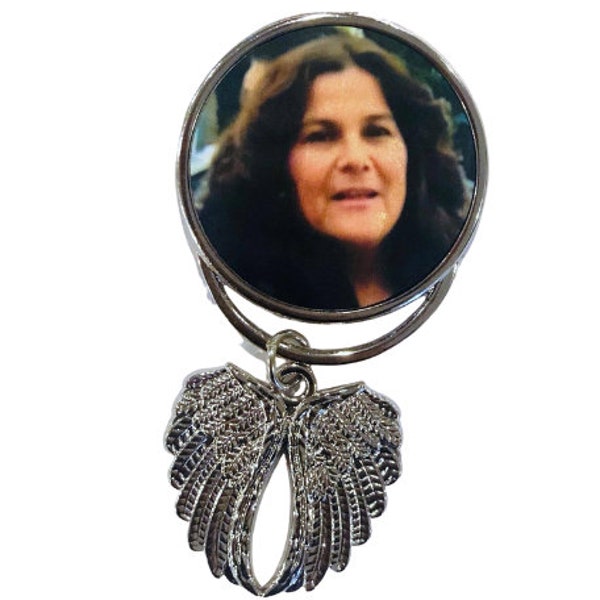Angel Wings Photo Keychain - Etsy
