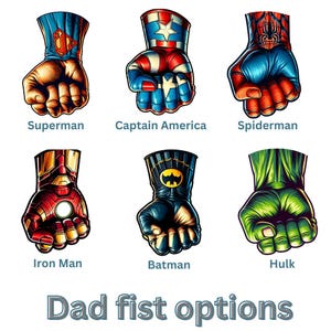 Personalized Dad Mug, Super Dad Custom Superhero Fist Bumps, Father's ...