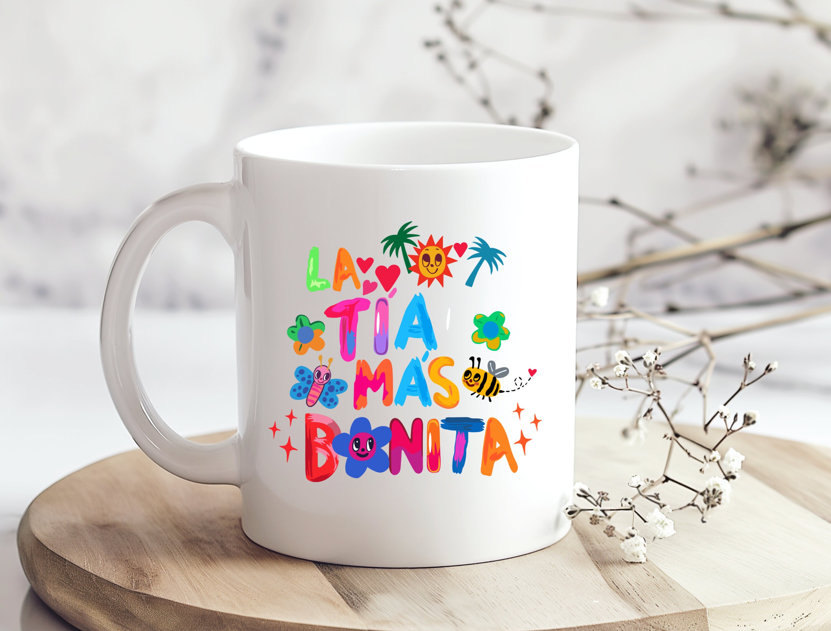 La Tia Mas Bonita Mug T For Sister Aunt Cute T For Tias Cute