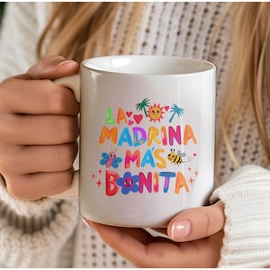 La Madrina Mas Bonita Mug, Godparent Gift, Gift for Godmother, Cute ...