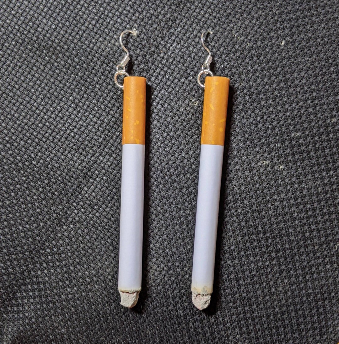 Cigarette Earrings - Etsy
