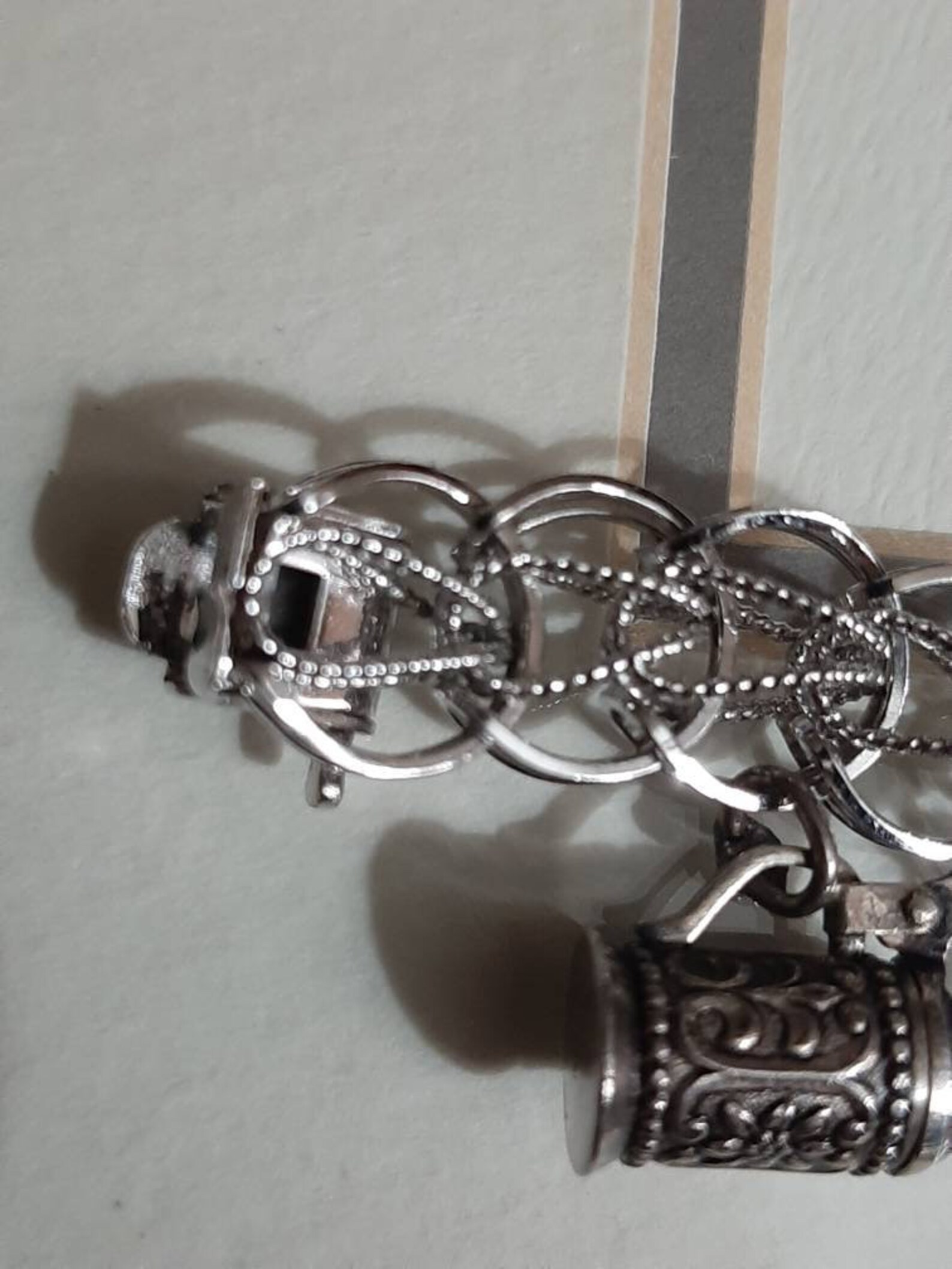 Beautiful vintage Stirling silver charm bracelet with six | Etsy