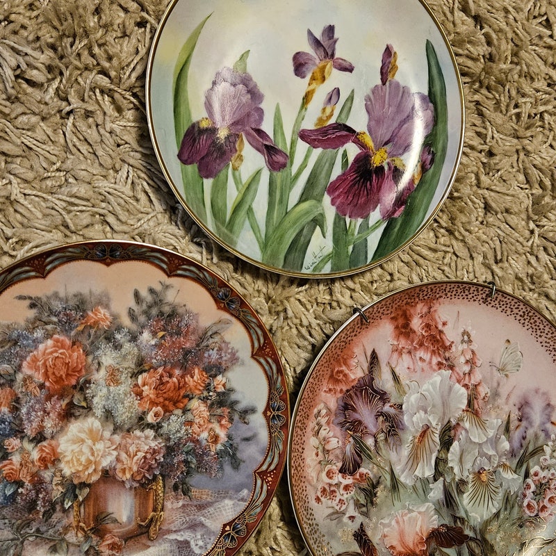 Iris Plates - Etsy