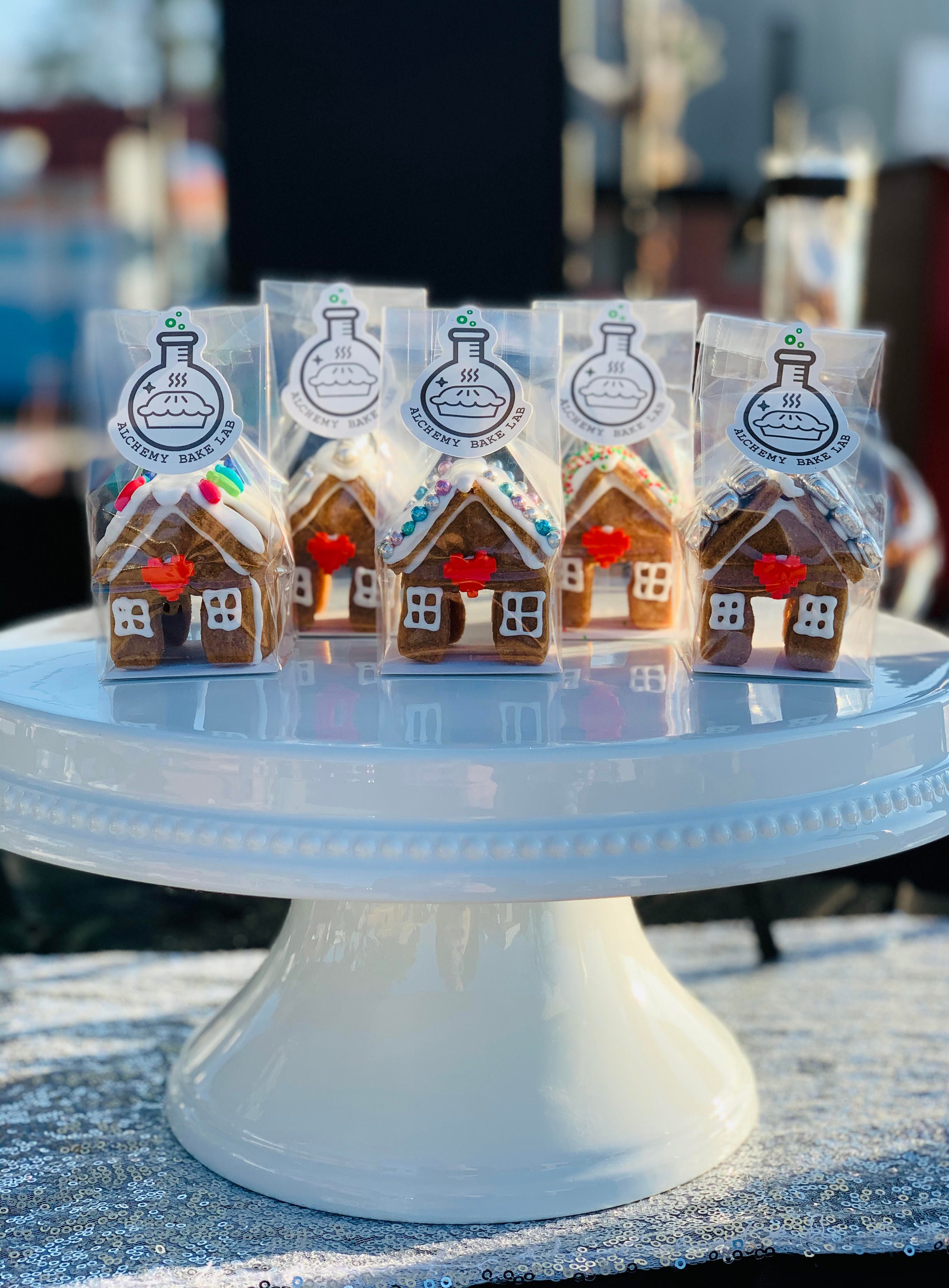 Blue Cupcake Gingerbread Houses