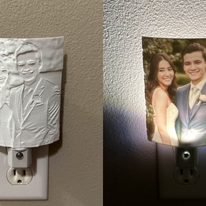 Custom Color Lithophane Night Light - 3D Printed - Etsy