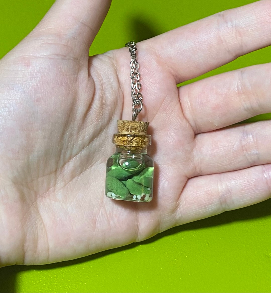 Miniature Pickle Jar Shaker Necklace - Etsy