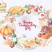 Thanksgiving Day Watercolor Clipart Autumn Watercolor Bundles Holliday ...