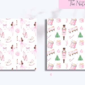 Nutcracker Watercolor Clipart. Pink Christmas Clipart. Ballerina ...