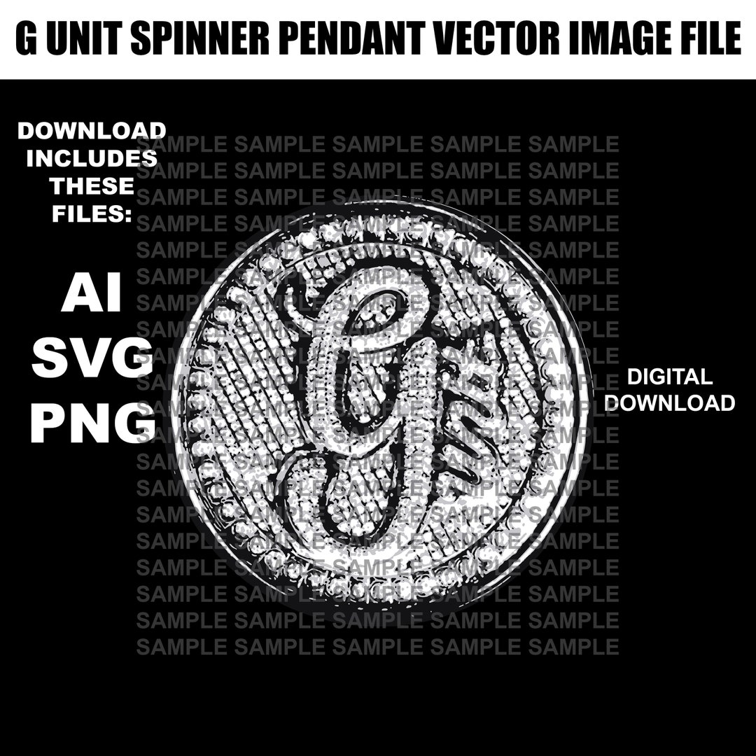 G- Unit Spinner Pendant Vector Image File - PNG - SVG - AI - Digital ...