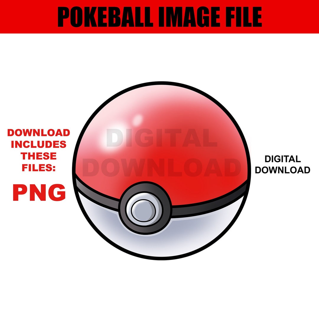 Pokeball Image File (png) - Digital Download - Etsy