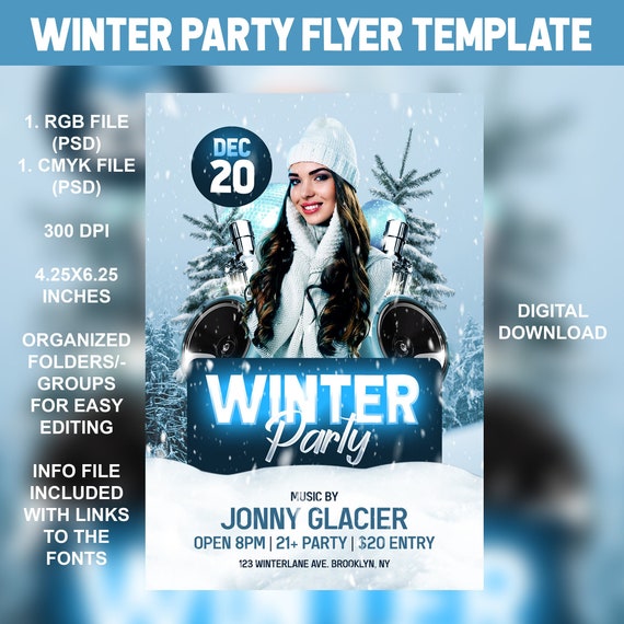 Winter Party Flyers Templates