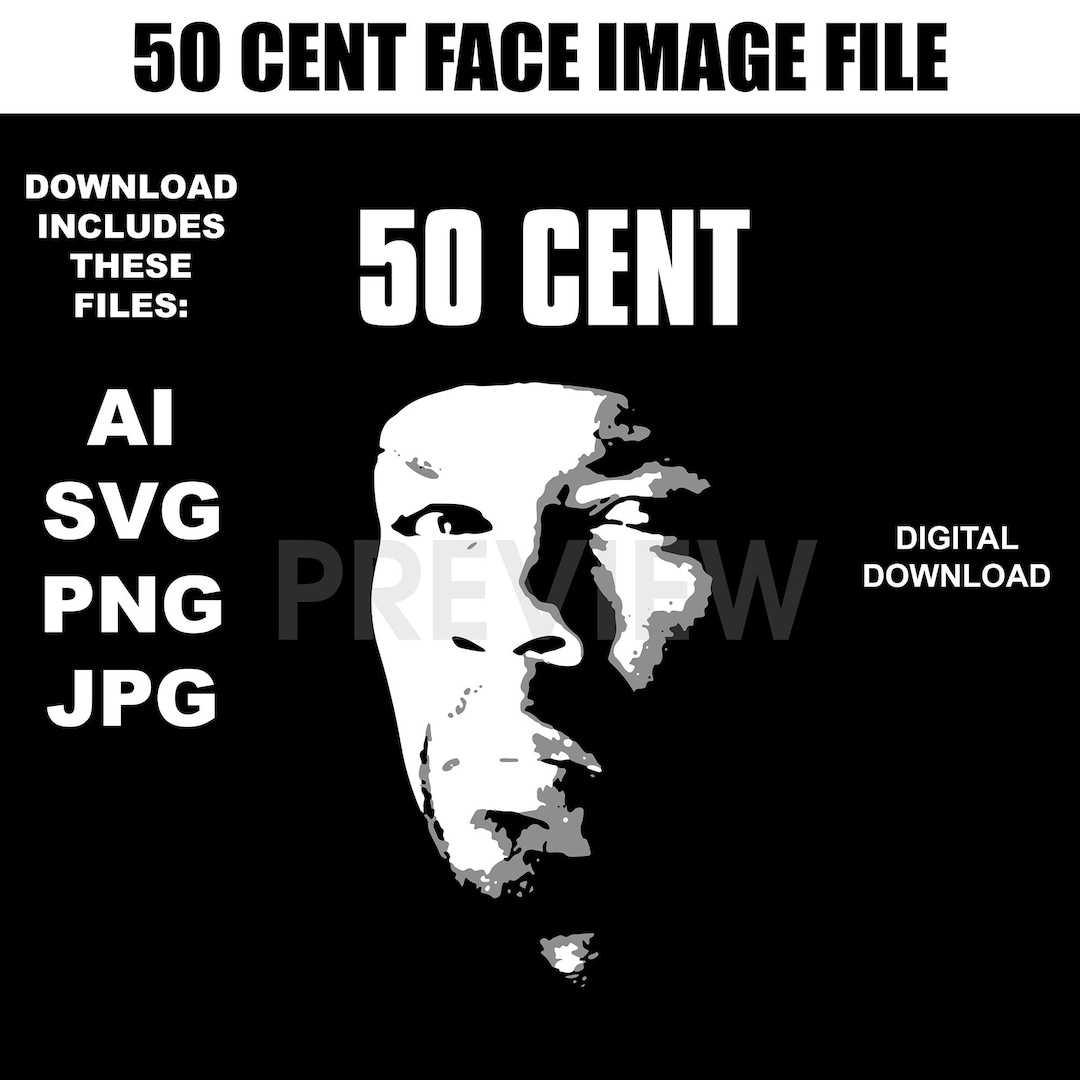 50 Cent Vector Image File Jpeg, Ai, Png, Svg Digital Download - Etsy