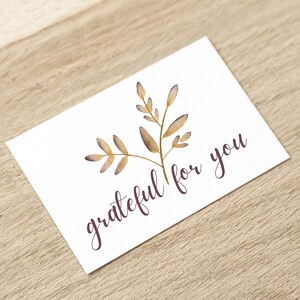 Printable Card | Grateful for You Card | Instant Download | Printable ...