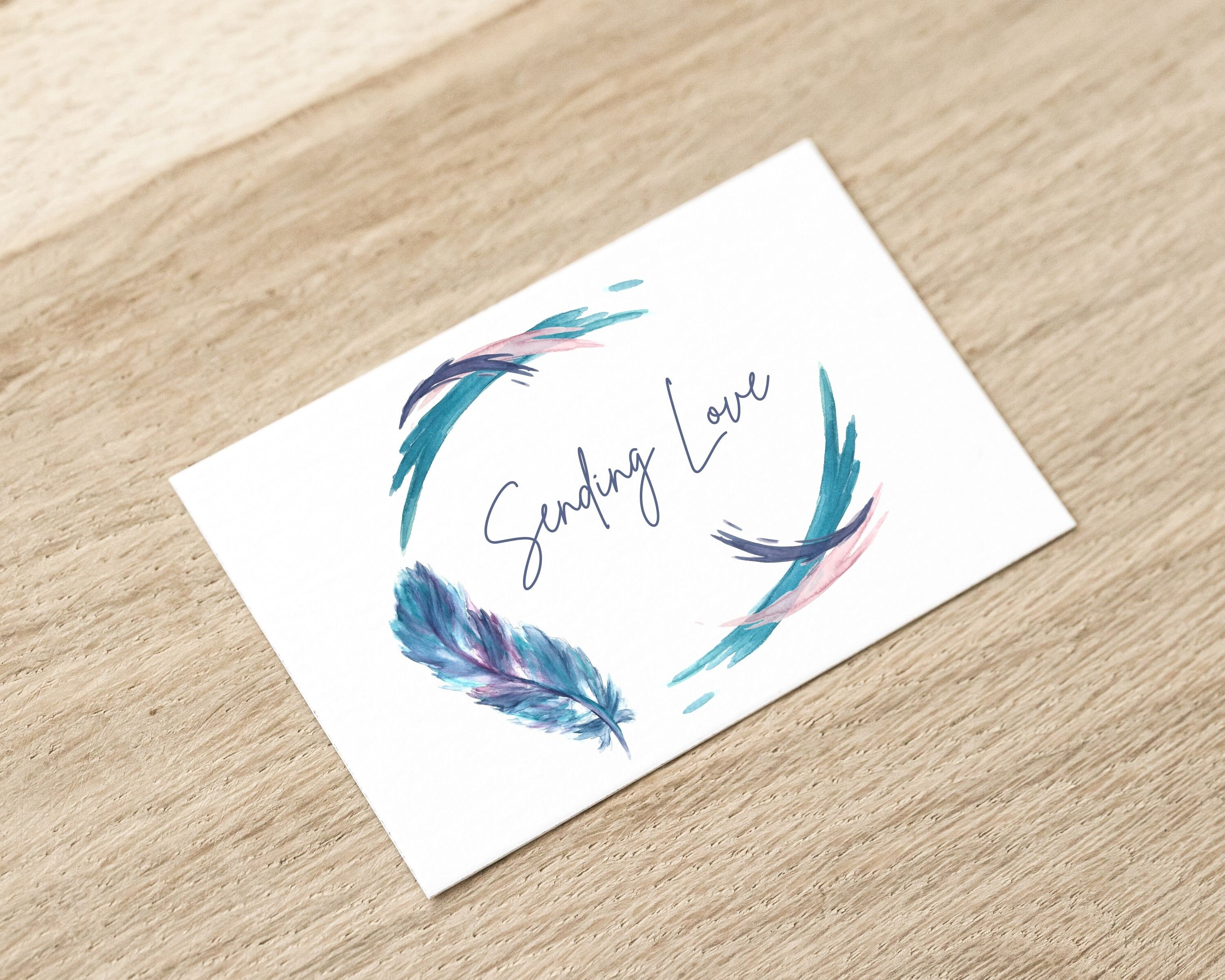 Printable Card Sending Love Card Instant Download Printable Envelope ...