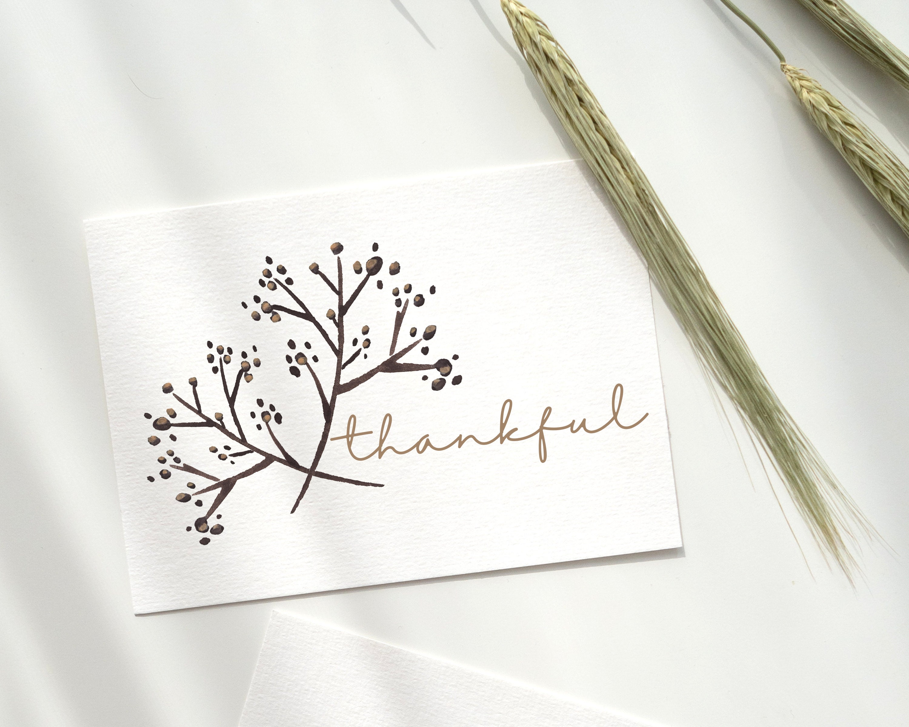 Printable Card | Thankful Card | Instant Download | Printable Envelope ...
