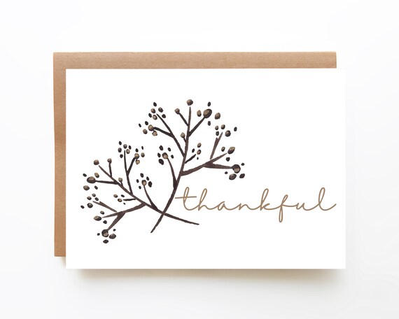 Printable Card Thankful Card Instant Download Printable | Etsy