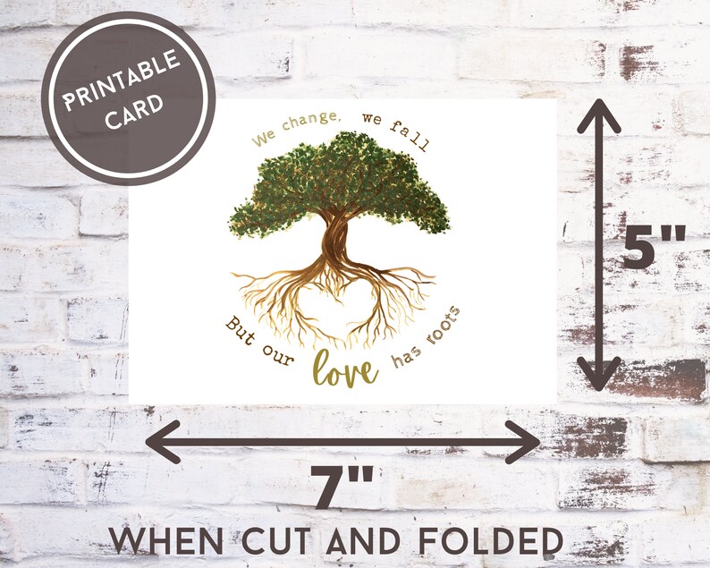 Printable Card | Our Love Has Roots Card | Instant Download | Printable ...