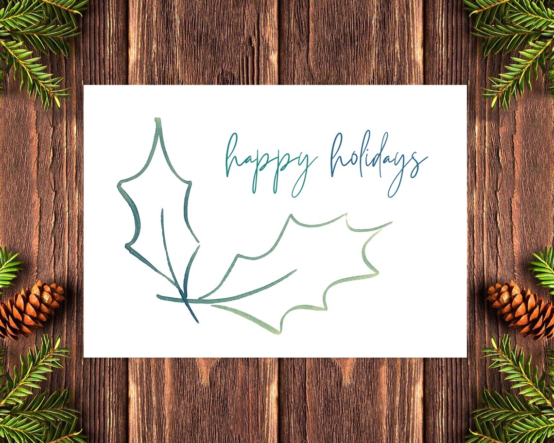 Printable Card | Happy Holidays Card | Instant Download | Printable ...