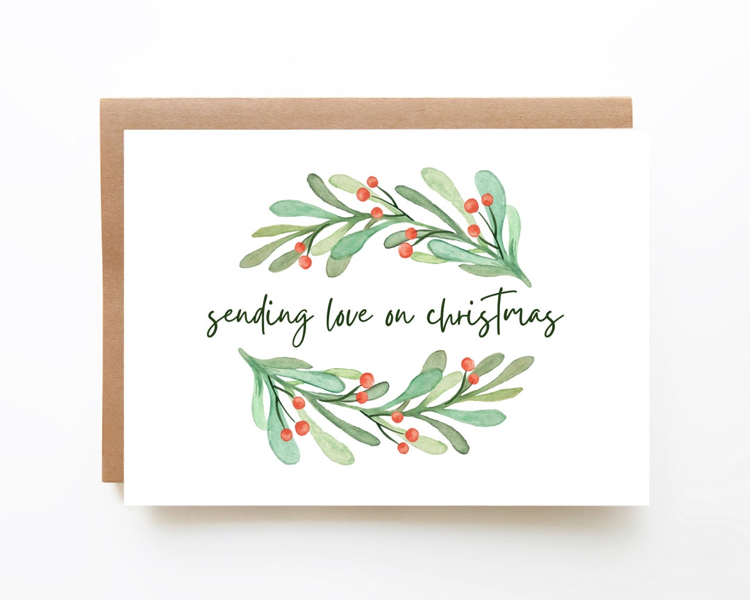 Printable Card | Sending Love on Christmas Card | Instant Download ...