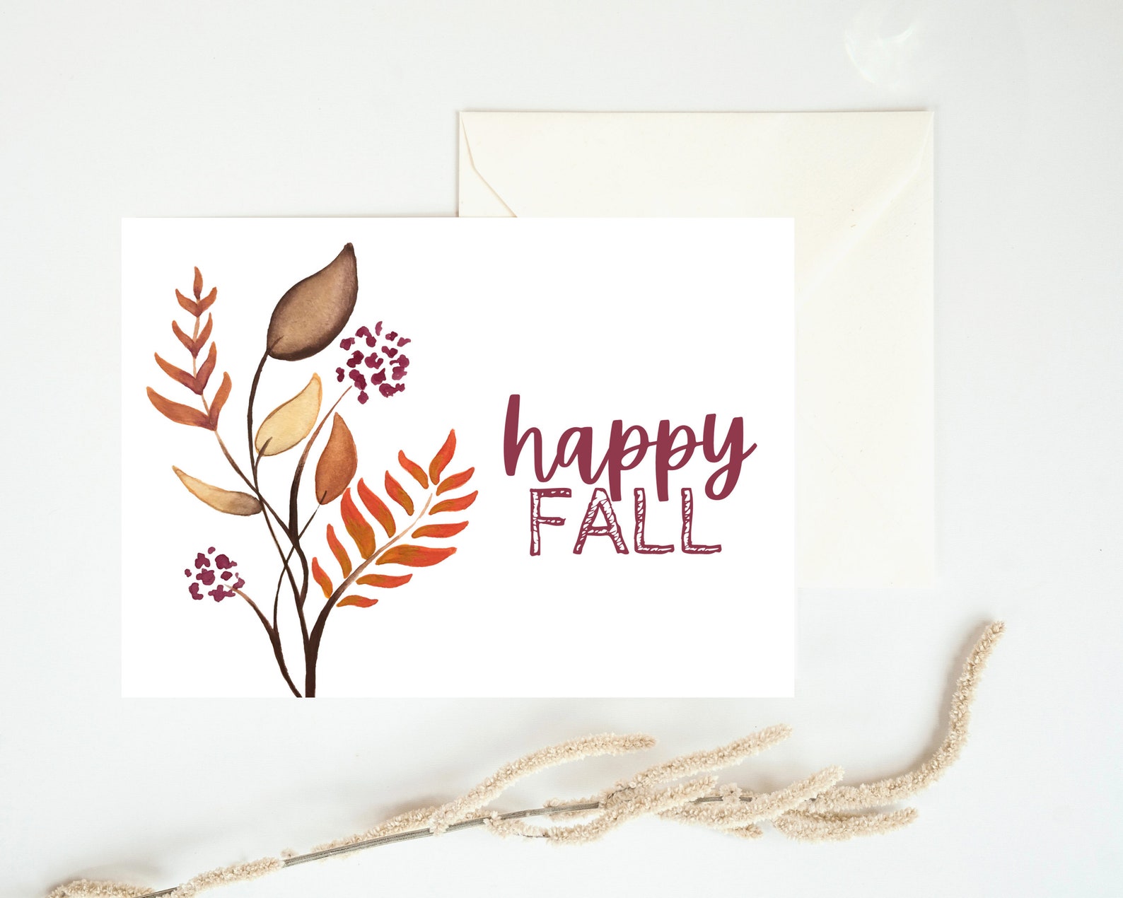 Printable Card | Happy Fall Card | Instant Download | Printable ...