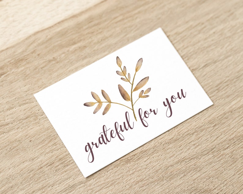 Printable Card | Grateful for You Card | Instant Download | Printable ...