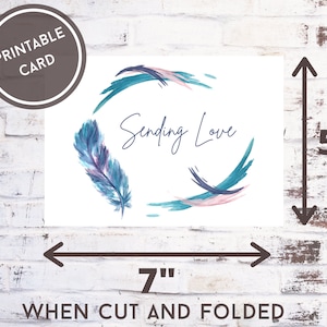 Printable Card | Sending Love Card | Instant Download | Printable ...