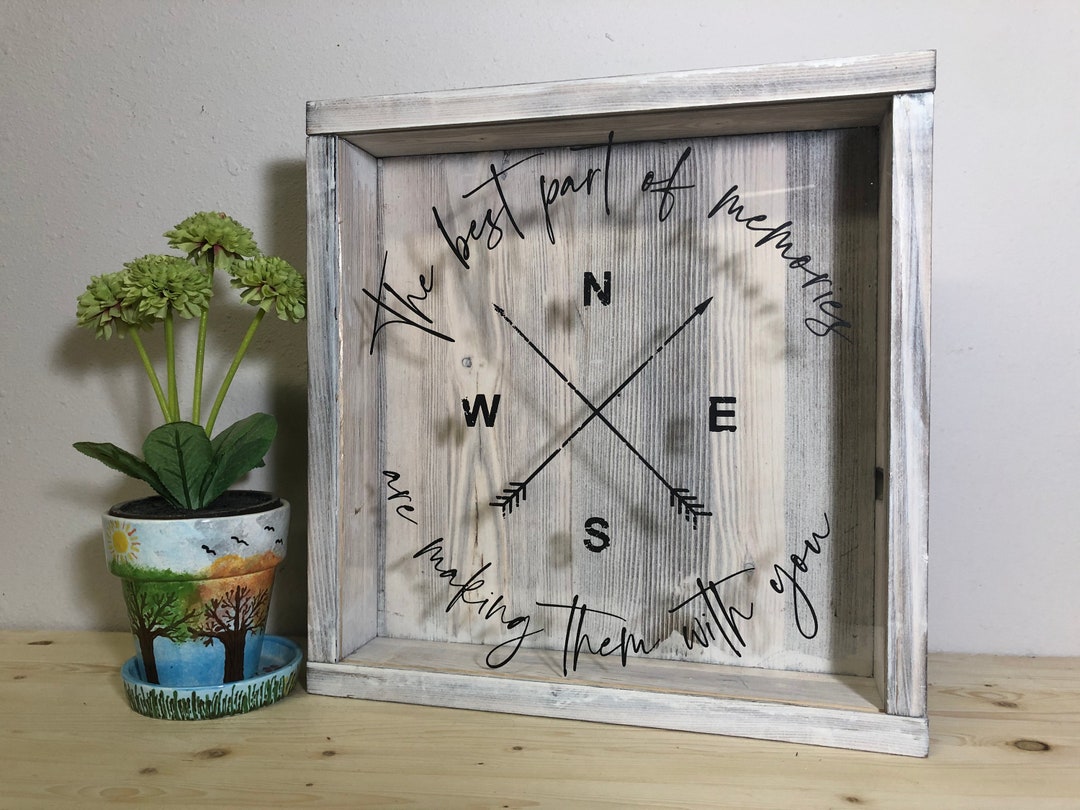 Rustic Pine Wood Shadow Box: Ticket Stub & Memento Display - Etsy