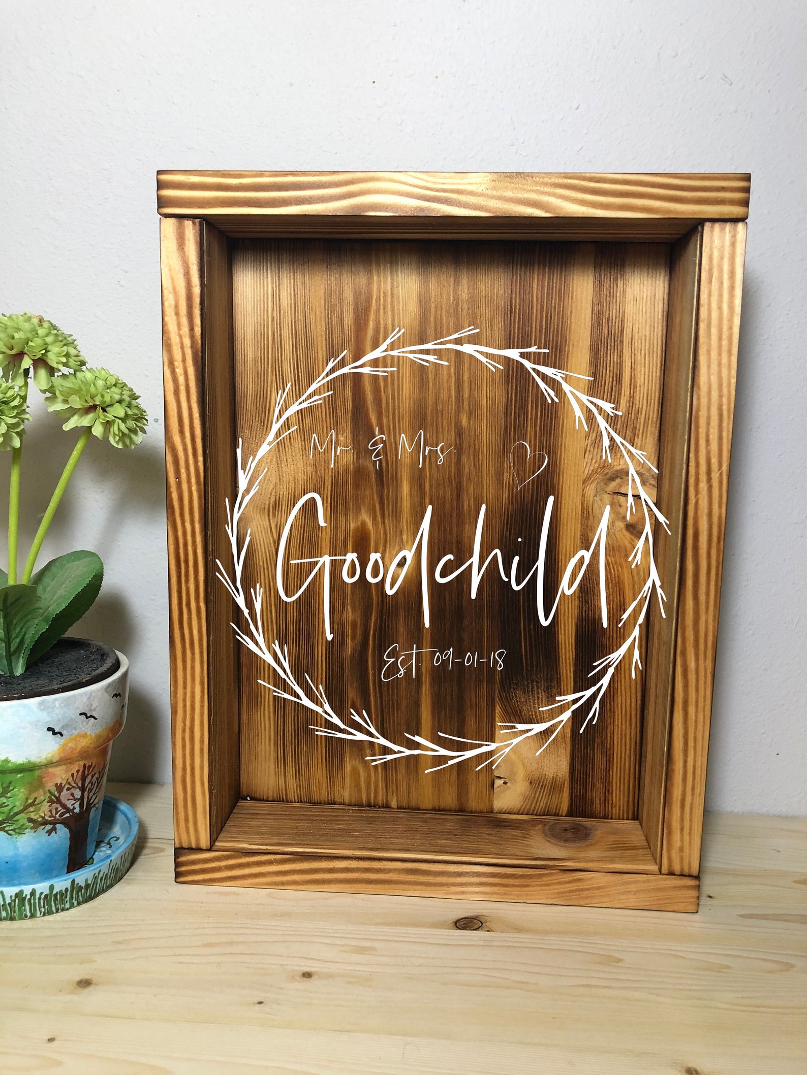 Wedding Shadow Box Gift for Couples Engagement Gift or | Etsy