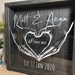 Heart Hands Shadow Box Gift for Her or Him Wedding Shadow - Etsy