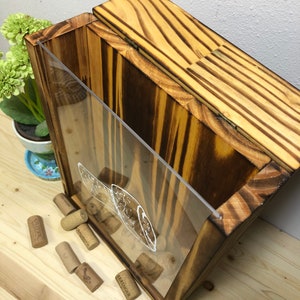 Wine Cork Shadow Box • Wine Cork Holder • Cork Holder • Rustic Shadow ...