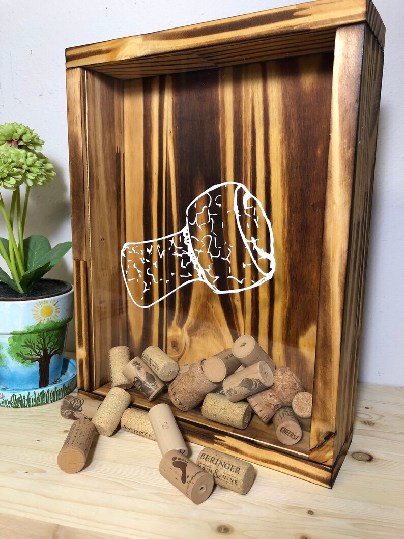 Wine Cork Shadow Box Wine Cork Holder Cork Holder Rustic | Etsy