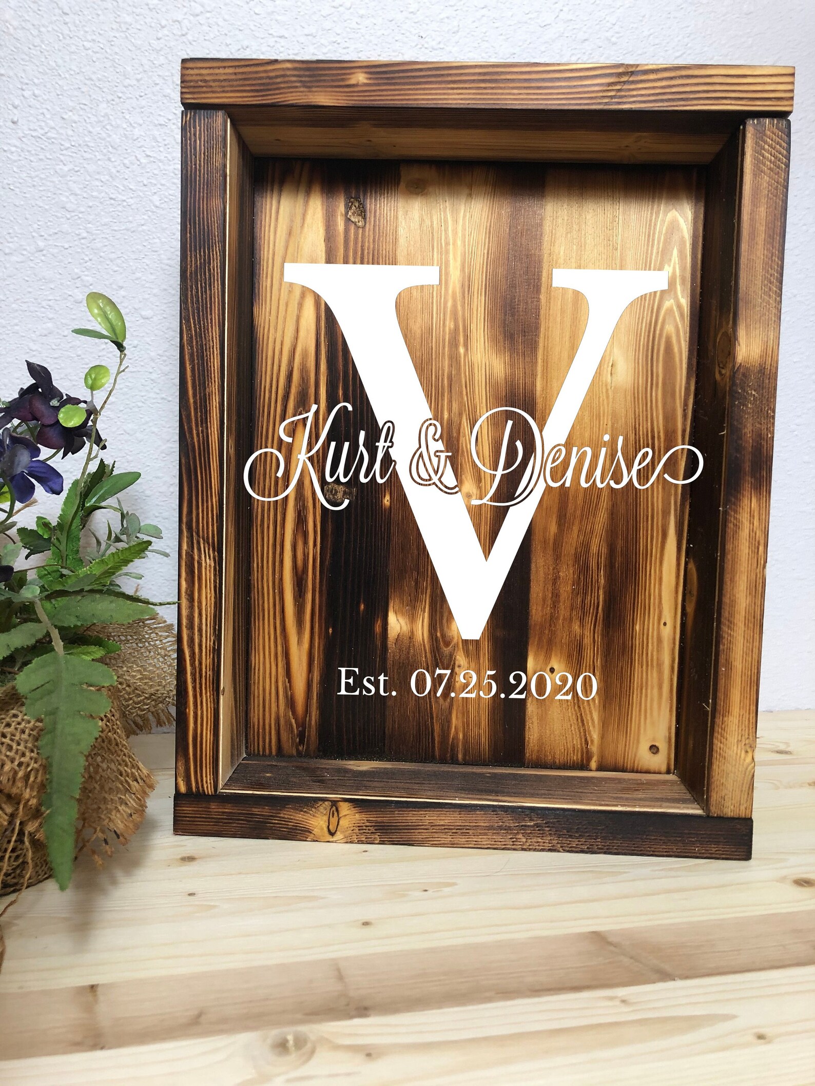 Wedding Shadow Box Monogram Shadow Box Couples Gift | Etsy