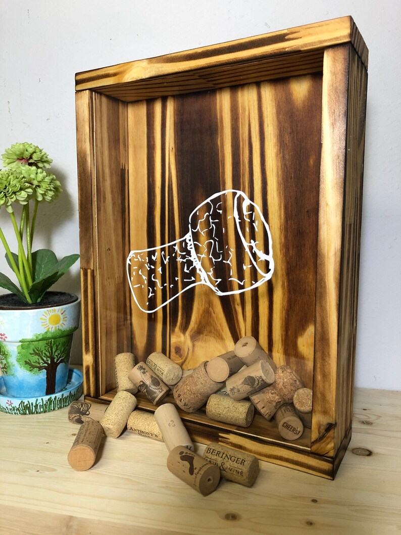 Wine Cork Shadow Box Wine Cork Holder Cork Holder Rustic - Etsy