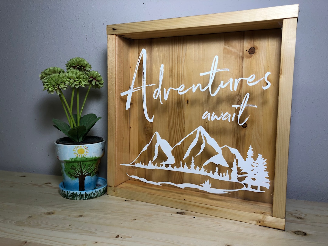 Handmade Adventure Fund Shadow Box: Rustic Pine Wood Travel Keepsake - Etsy