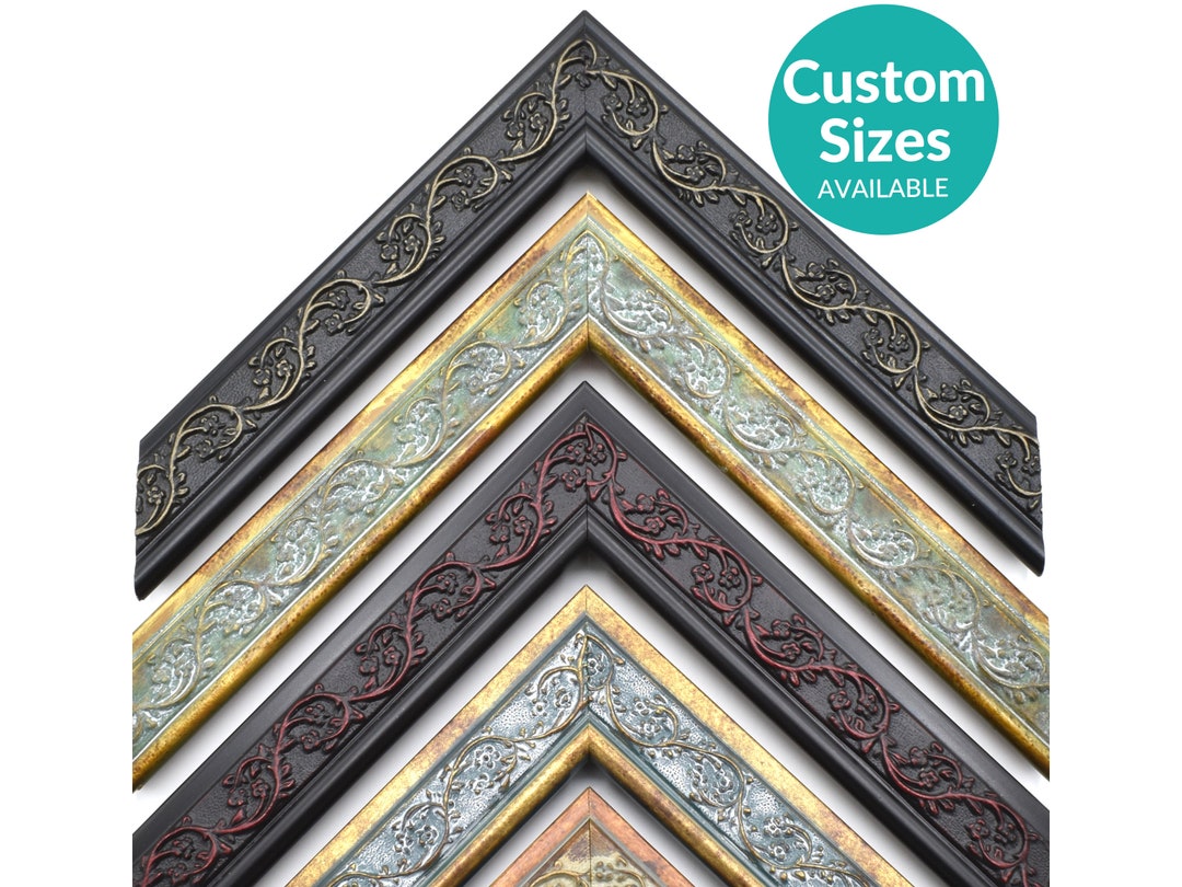 Decorative Ornate Picture Frame, Elegant Wood Custom Frames for Wall ...