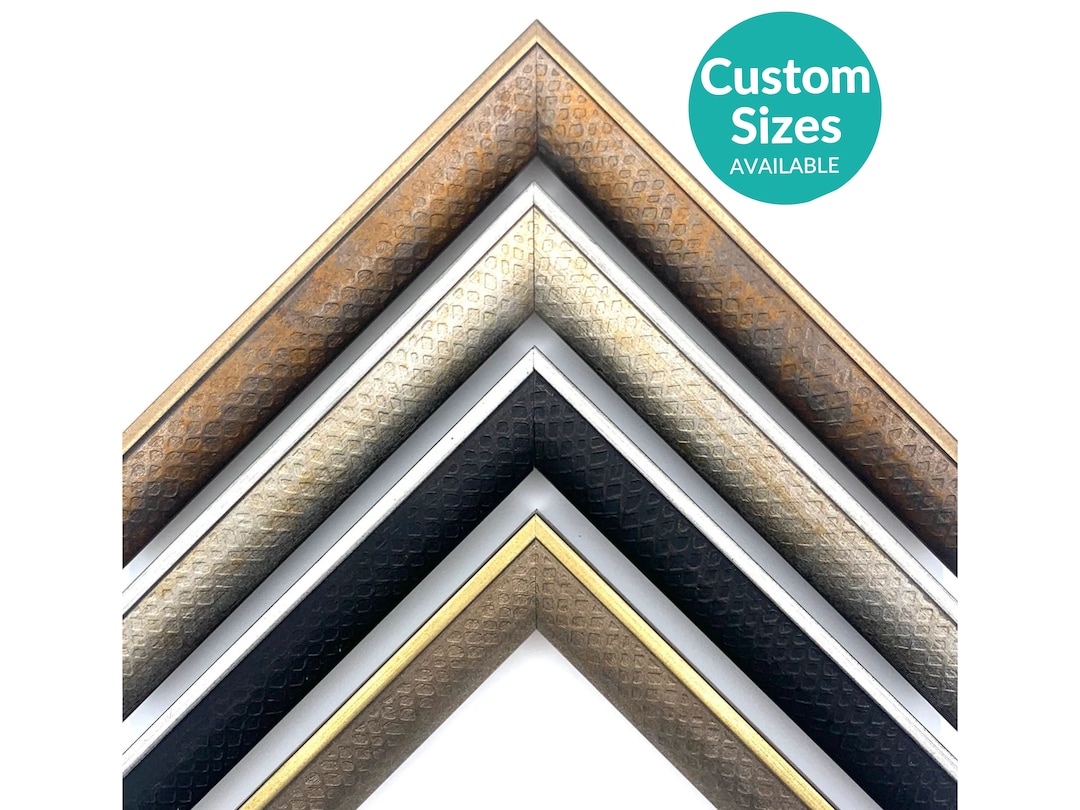 Gothic Metallic Custom Picture Frame W/ 90% UV Cover, Elegant ...